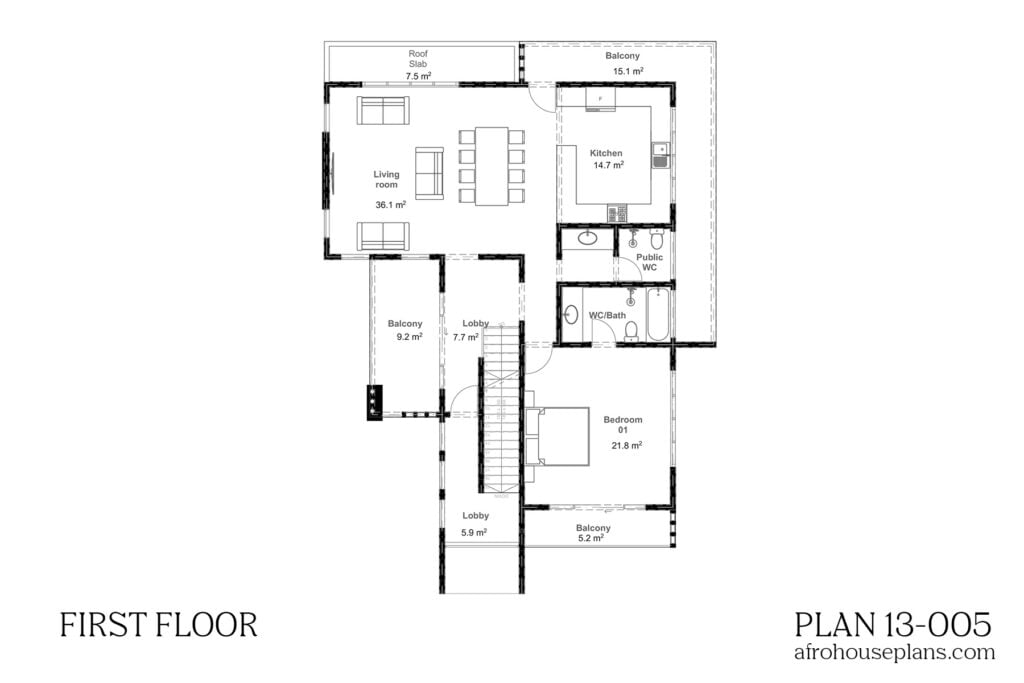 Modern Mansion Plan 13005 | AfrohousePlans