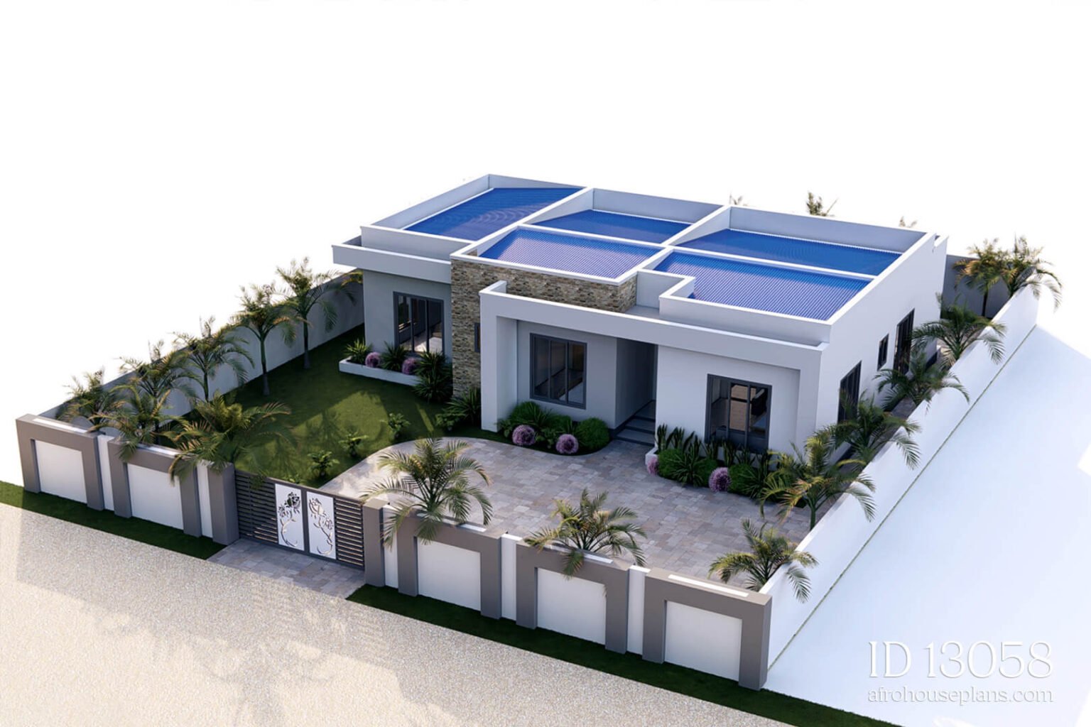 3 Bedroom Modern House Plans In Ghana | Afrohouseplans.com