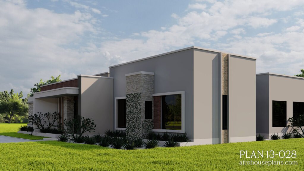 Split 4 Bedrooms House Design 13028 – AfrohousePlans