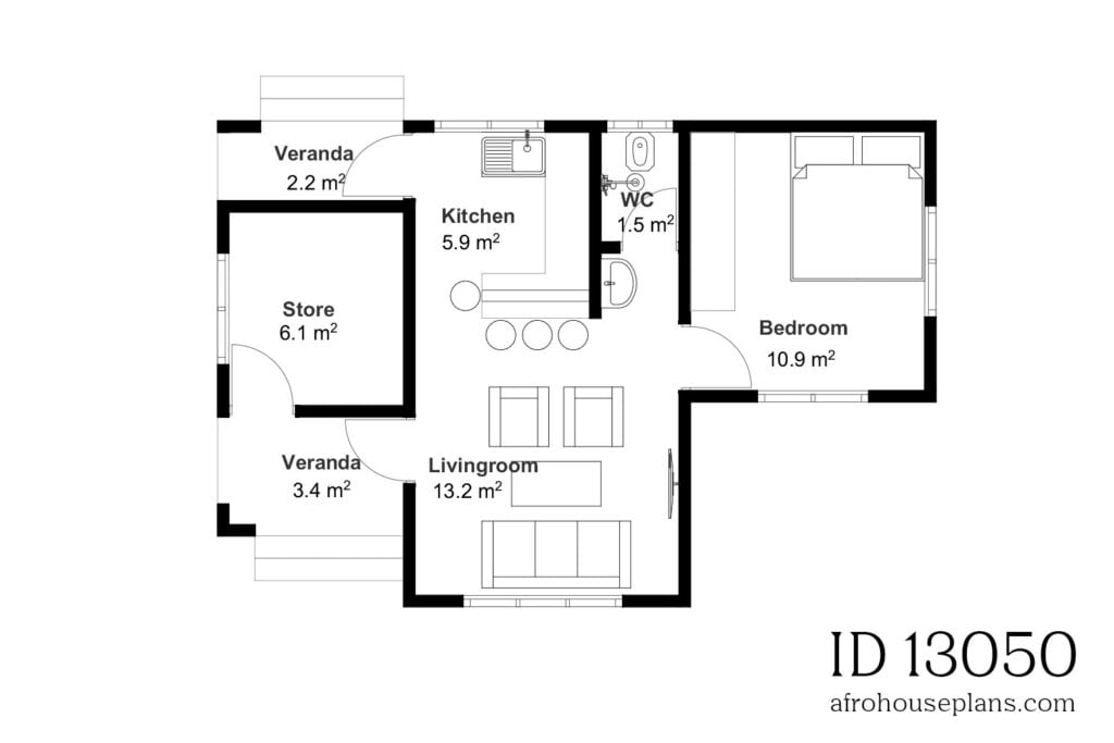 Servant quarter Design | AfroHousePlans.com